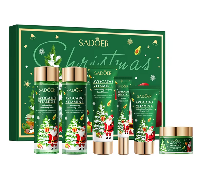 SADOER CHRISTMAS 6 PIECE SET- AVOCADO VITAMIN E MOISTURIZING – Dani's Wholesale